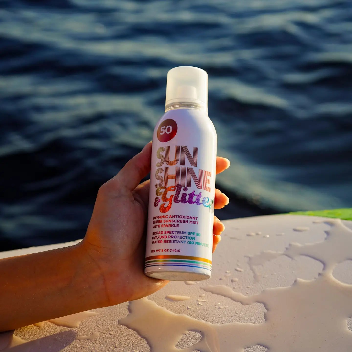 Sunshine & Glitter Sparkle Shimmer Sport Spf 50 Mist – Salty Chic Boutique