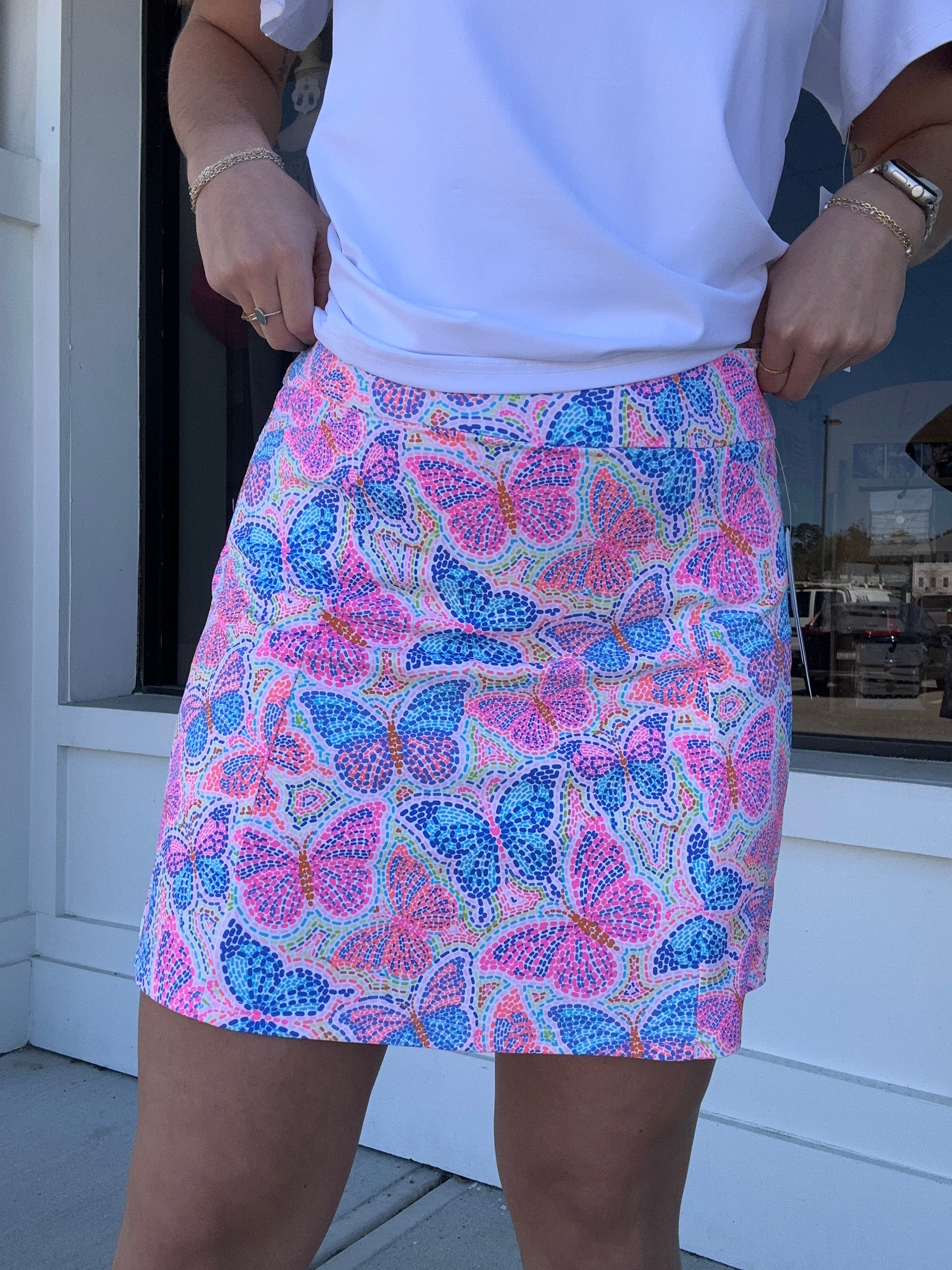 Beachtime Bright Butterfly 2-Pocket Skort – Salty Chic Boutique