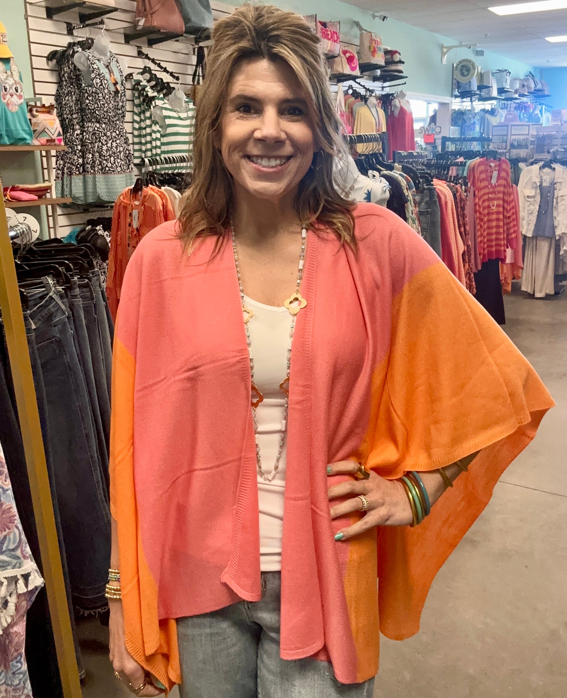 Simply Noelle Color Block Cardi Wrap – Salty Chic Boutique