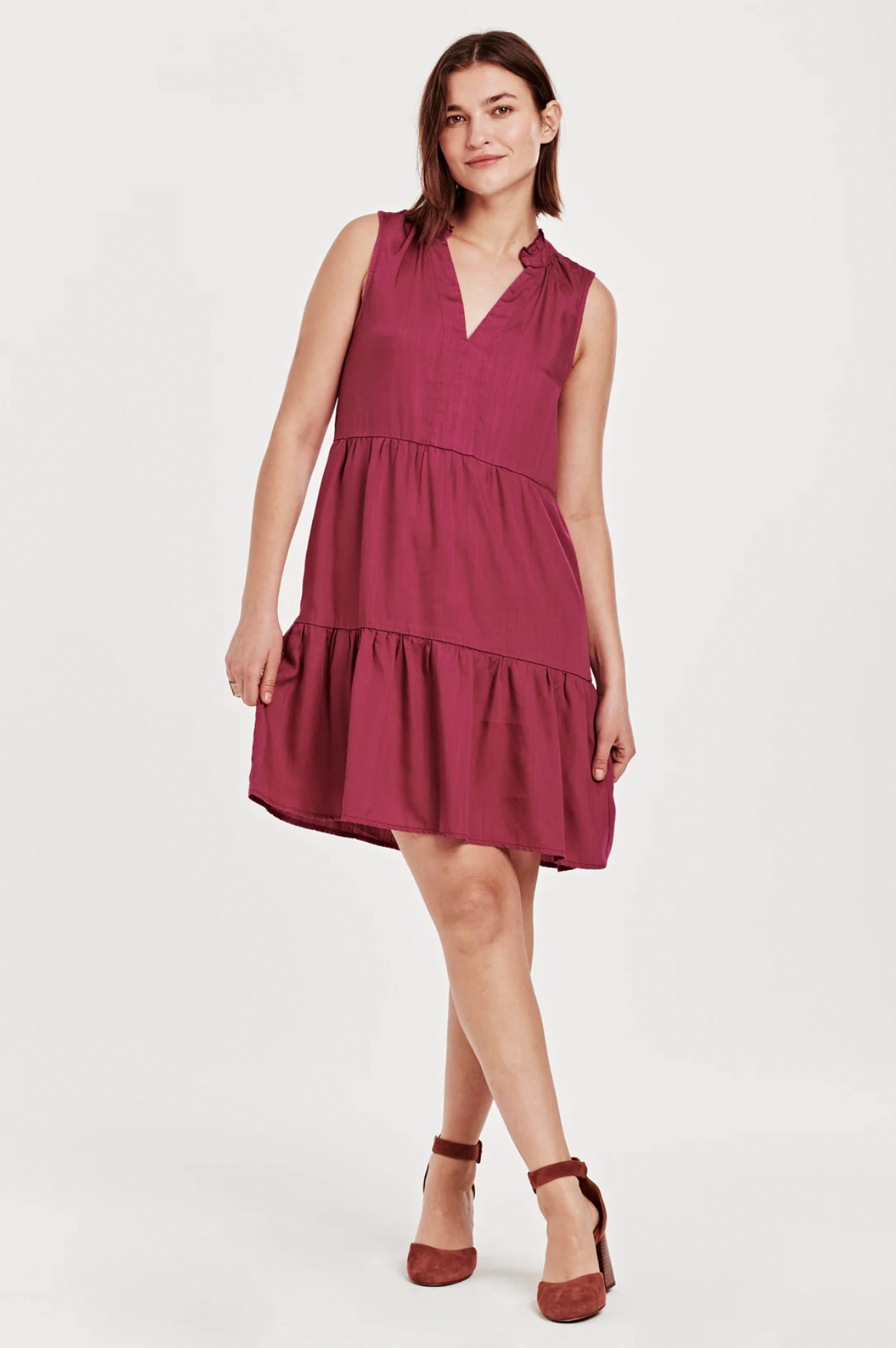 Dear John Helena Sleeveless Midi Dress Purple Wine – Salty Chic Boutique