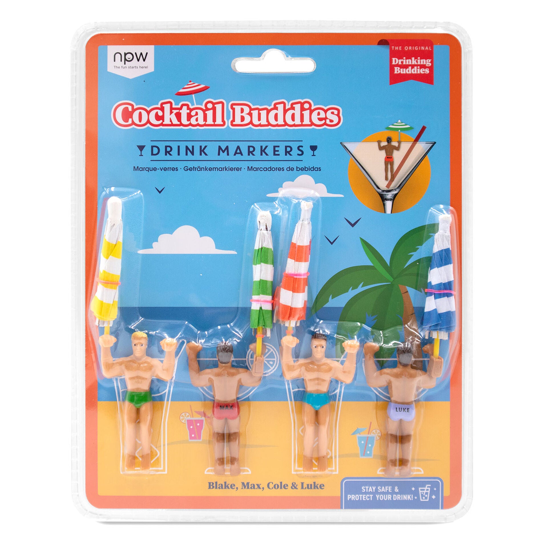 Cocktail Buddies Drink Markers, Set of 4 – Salty Chic Boutique